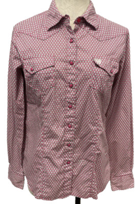 Cinch Women's Pink Geometric Print Pearl Snap Painted Western Shirt ...