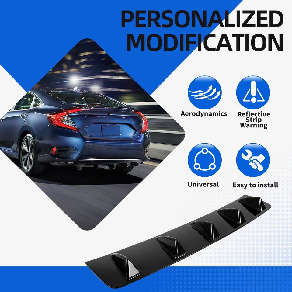 Gloss Rear Bumper Diffuser Splitter Lip Shark For Mini Cooper JCW F55 ...