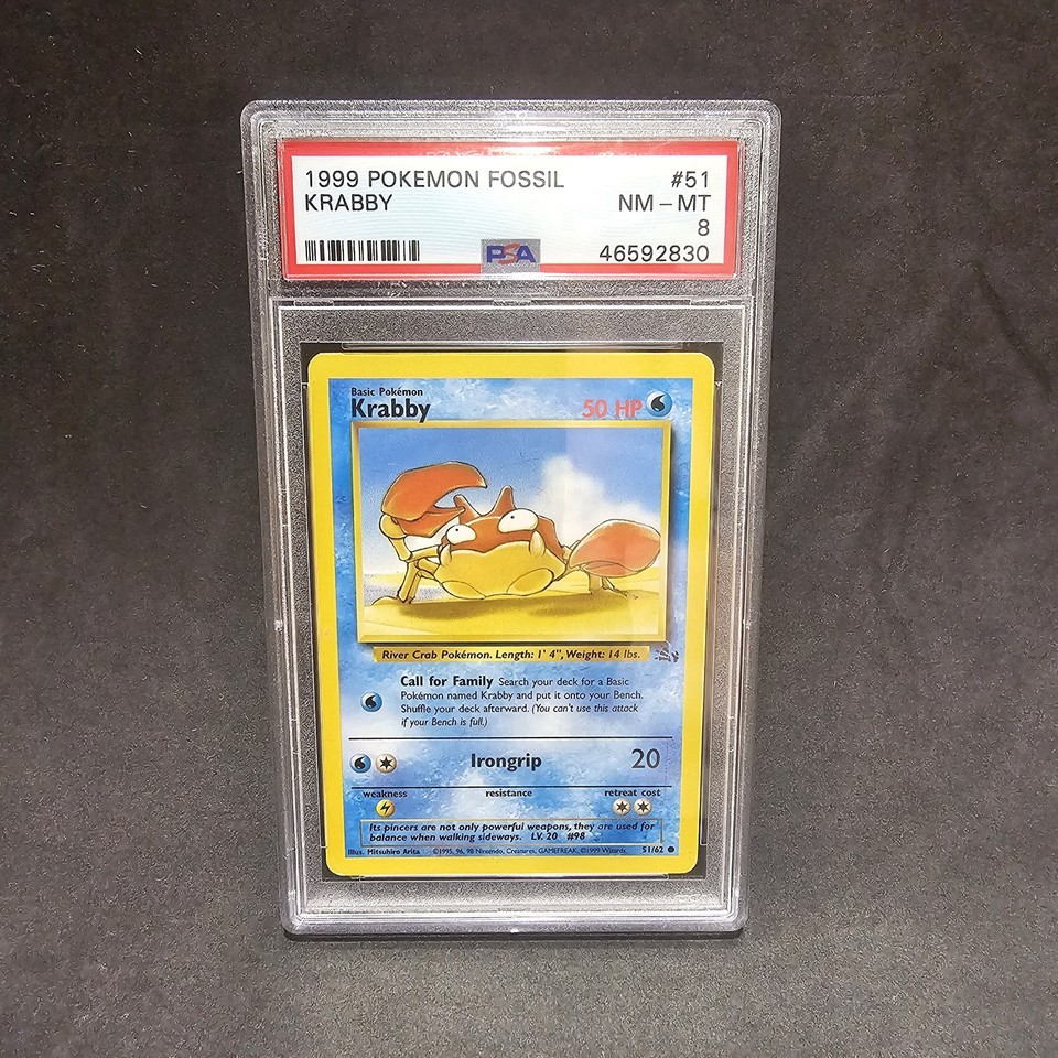 Krabby 51/62 - Fossil Symbol Slash Error Misprint - PSA 8 Pokemon | eBay