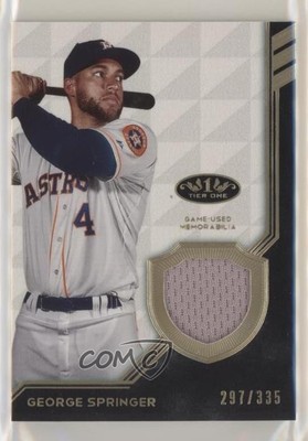 2018 Topps Tier One Tier One Relics 297/335 George Springer #T1R-GSP ...
