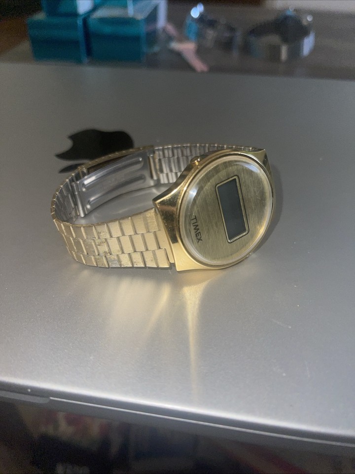 Vintage Timex F Cell Digital Watch - Not Tested Gold Color | eBay