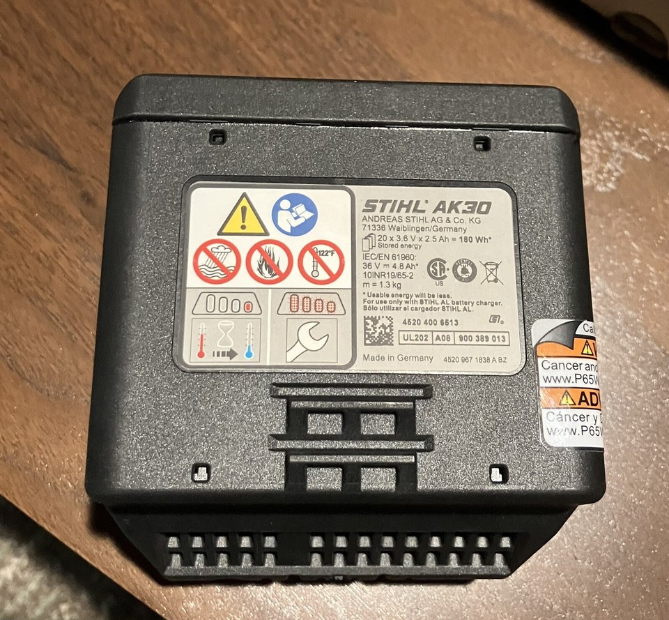 Genuine Stihl Battery AK30 36V 4.8AH 180WH Lithium-ion 4x LED Suits ...