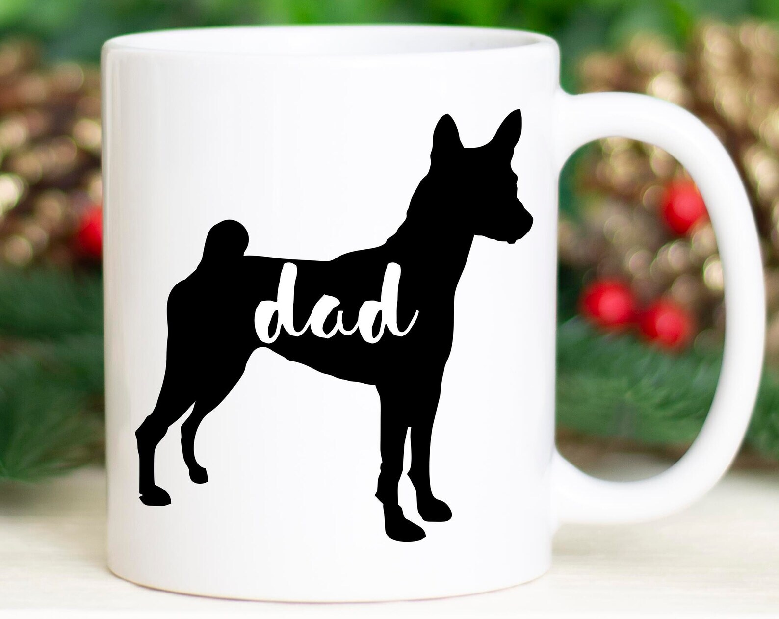 Basenji Dad Birthday Gift Basenji Dad Christmas Gift African Barkless ...