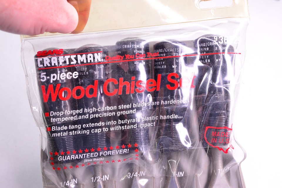 Vintage CRAFTSMAN CHISEL Wood Working Chisel SET 936829 Made in USA | eBay