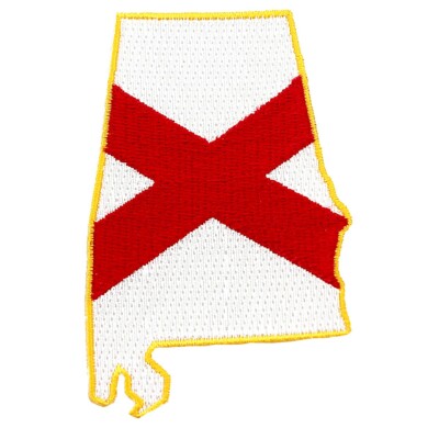 ALABAMA STATE FLAG PATCH SWEET HOME FLAG embroidered iron-on SOUVENIR ...