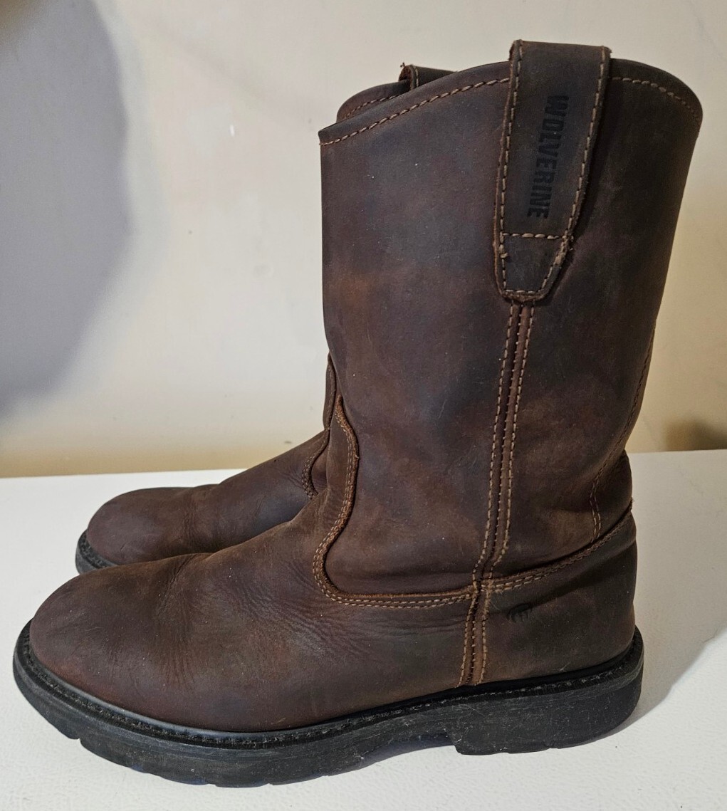 Wolverine Men's W04727 Wolverine Brown Work Boot Slip Oil Resistant Sz ...