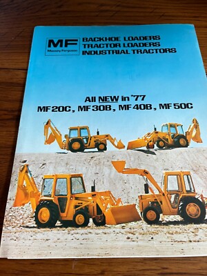 Massey Ferguson 20C 30B 40B 50C Tractor Backhoe Loader Brochure AMIL22 ...
