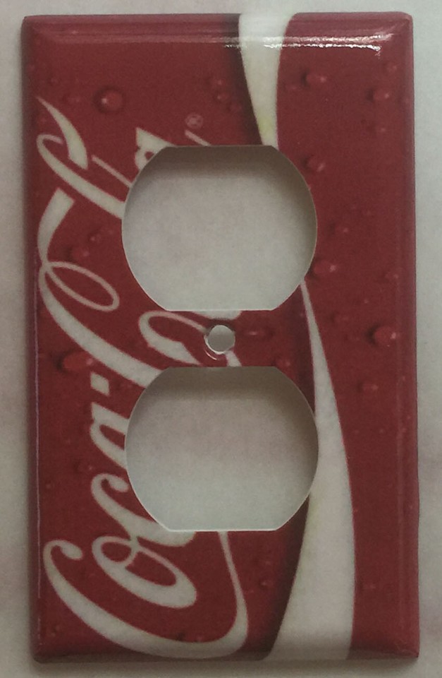 Coke Coca Cola Logo Light Switch Power Outlet wall Cover Plate Home ...