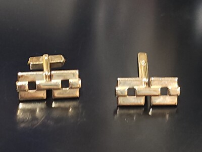 Vintage Swank Bike Chain Link Gold Tone Cufflinks | eBay