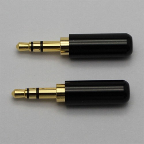 3Pcs 3.5mm Gold Plated Copper Male Stereo Mini Jack Plug Soldering ...