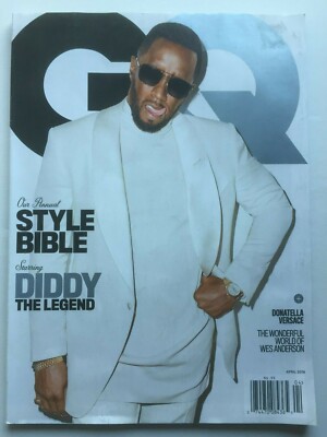 DIDDY THE LEGEND April 2018 GQ Magazine DONATELLA VERSACE / WES ...