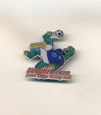 Godzilla Soccer Bicycle Kick Tokyo 2020 Olympic Dinosaur Pin Paris 2024 ...