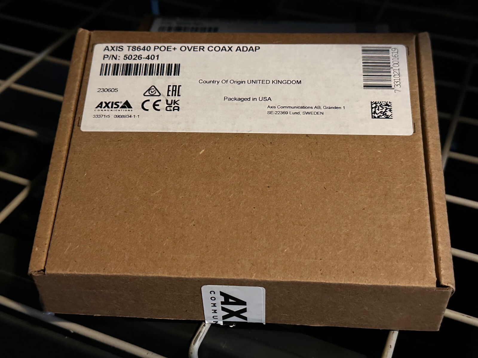 AXIS T8640 PoE+ Over Coax Adapter Kit | 5026-401 | NEW OPEN BOX ...