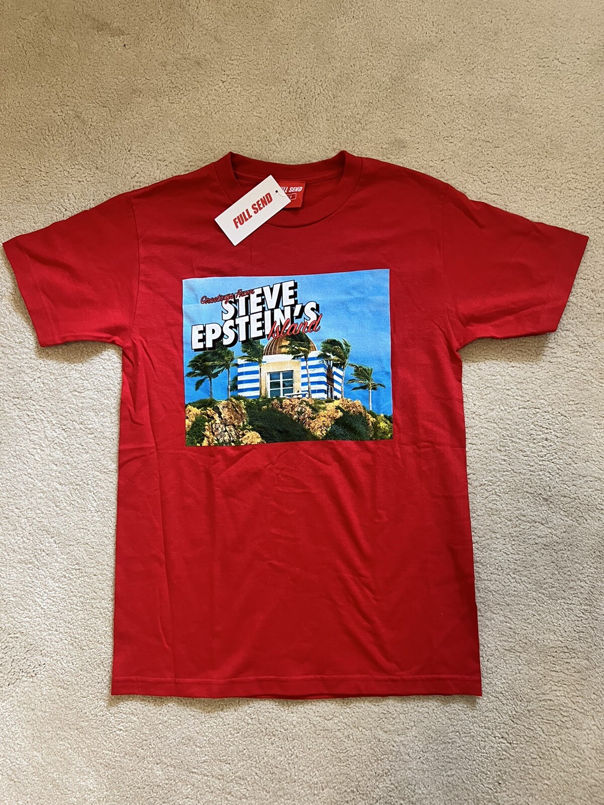 Stevewilldoit Full Send NELK BOYS “Epsteins Island” T-shirt NEW WITH ...