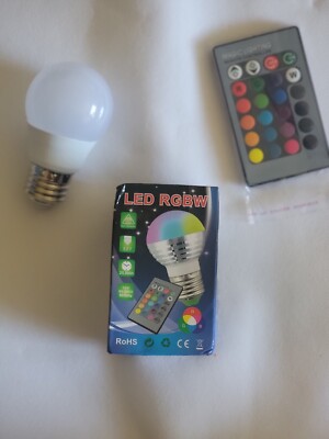 RGBW Color Changing LED Light Bulbs with Remote Dimmable LED Lamp Bulb ...