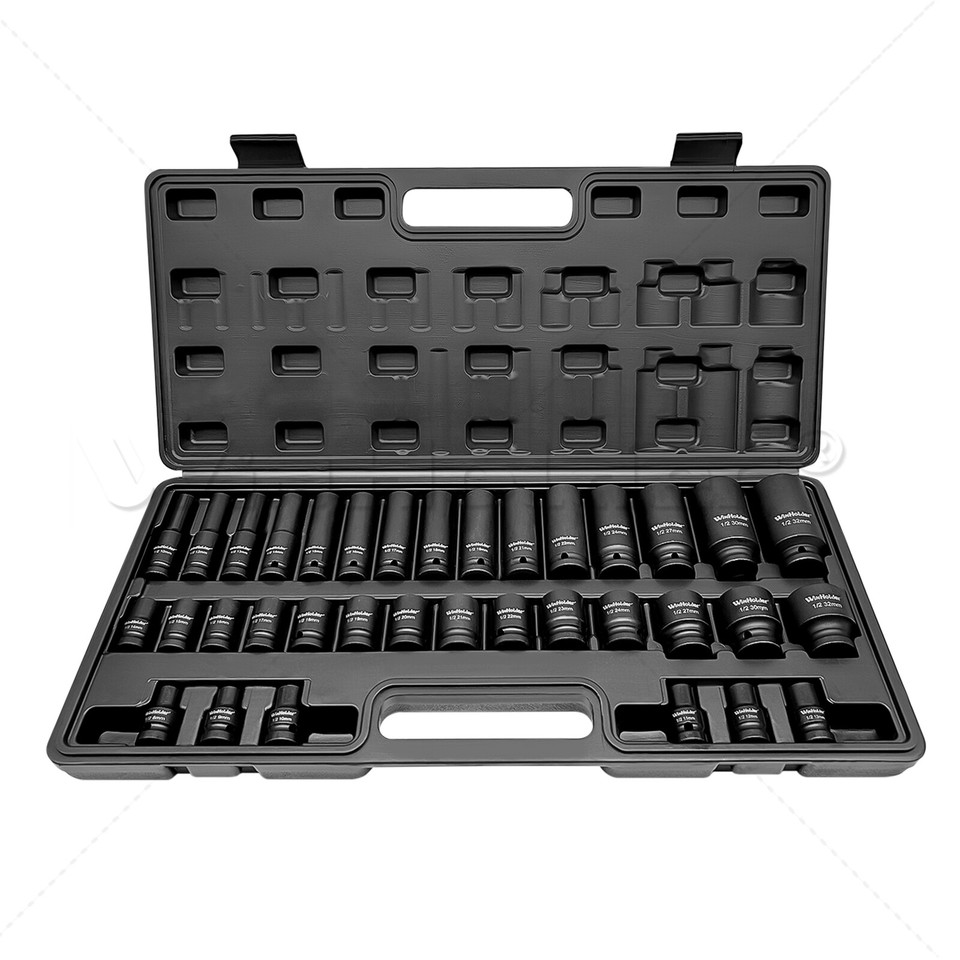 35pcs DEEP IMPACT Socket Set 1/2" Inch Drive Long Reach Impact Sockets ...