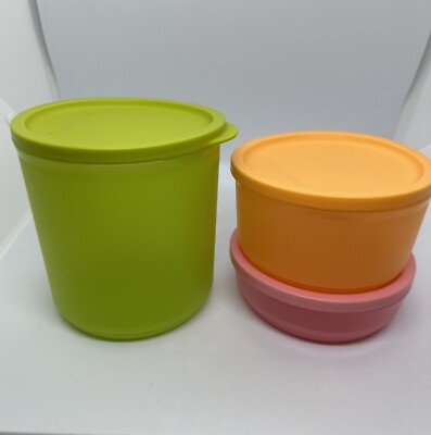 Tupperware Tropical Rounds Modular Set Stacking Storage Containers Set ...