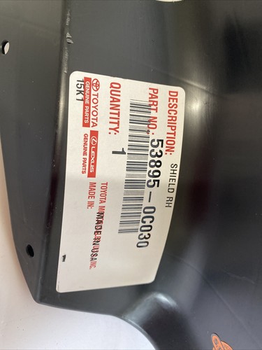 2014-2020 TOYOTA TUNDRA RIGHT FRONT FENDER SHIELD 53895-0C030 #0507 | eBay