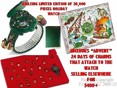 24 DAYS OF ADVENT POP Christmas 1997 GZ900 SWATCH WATCH W/24 CHARMS ...