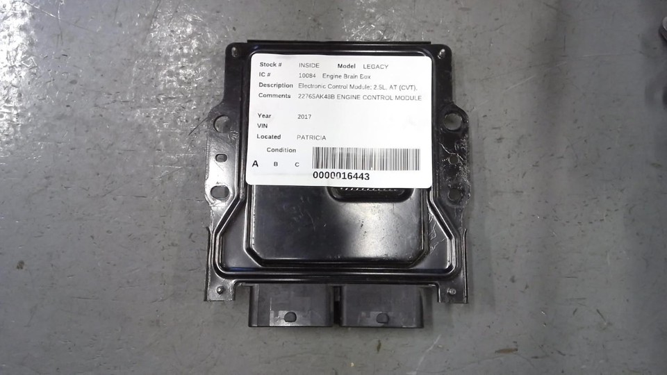 SUBARU LEGACY Engine Brain Box Electronic Control Module 22765AK48B | eBay
