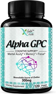 Alpha GPC Choline Supplement 600mg, 99%+ Highly Purified, Highly ...