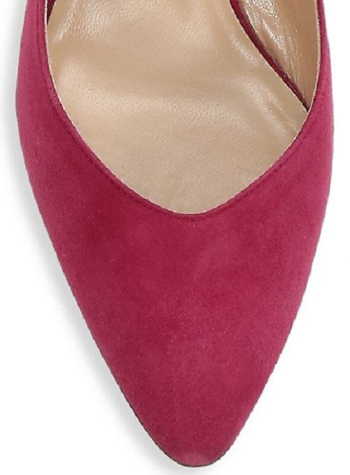 New CHLOE Raspberry Suede Block Heel Slingback Made in Italy Size 39 ...