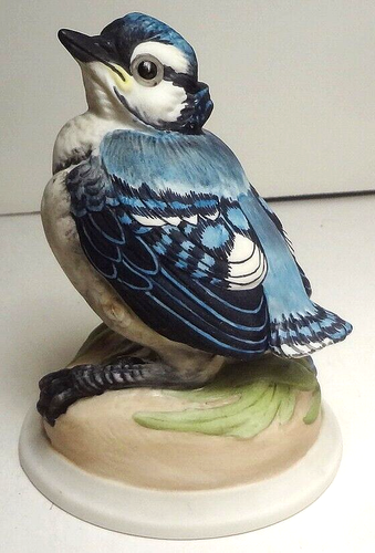 Vintage BOEHM porcelain 4+" BABY BLUE JAY #436 BIRD FIGURINE - U.S.A ...