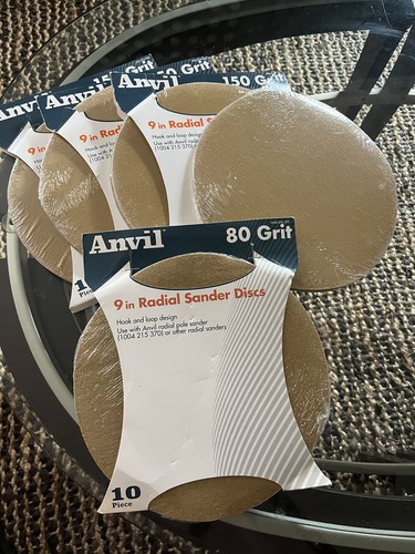 Lot Of 5 Anvil Radial Sander Discs 10 Pack 150 80 Grit 50 Total | eBay