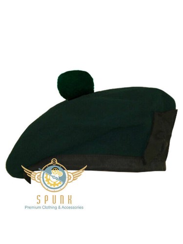 Balmoral Army Cap Scotts Hat Solid Green Tam O Shanter Hat Military ...