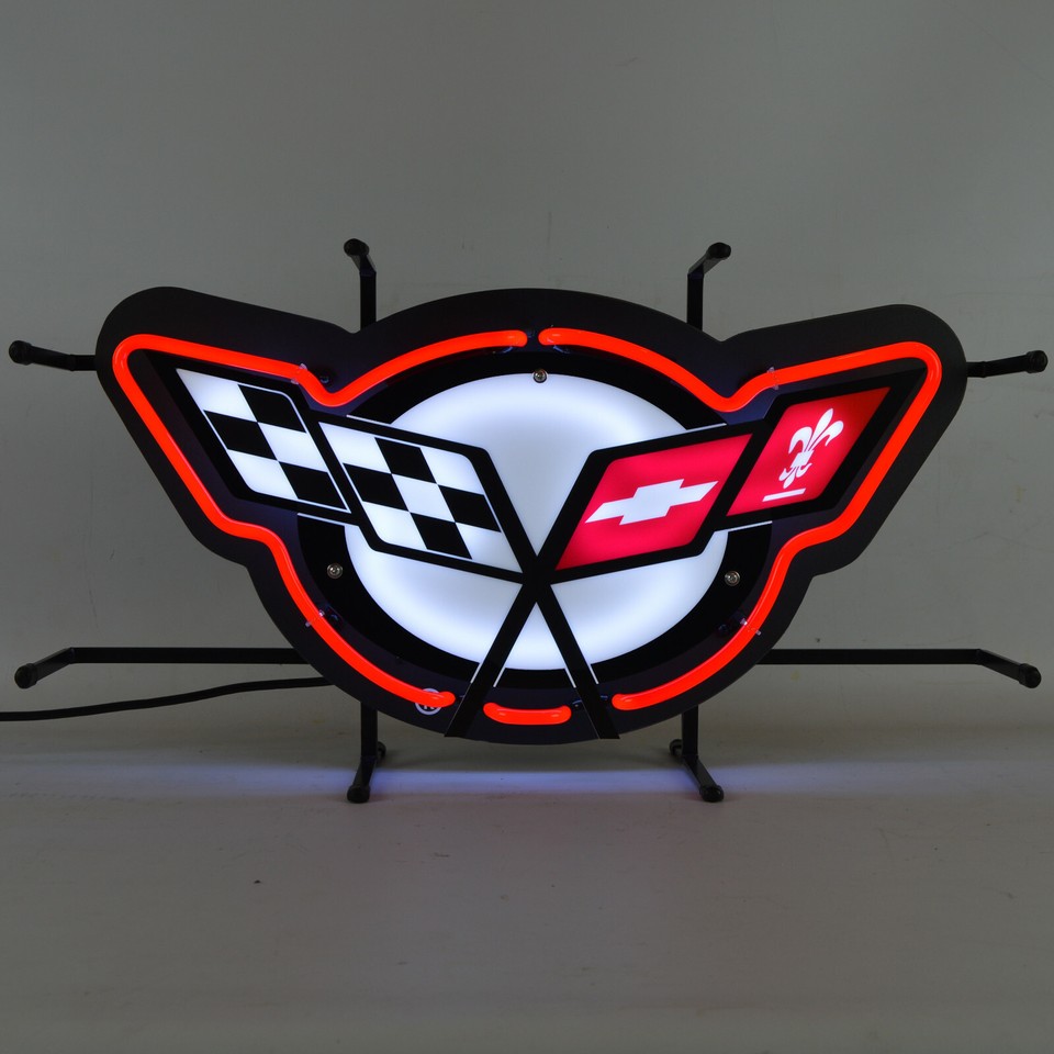 Wholesale lot of 6 neon sign Corvette C1 C2 C5 C6 C7 C8 Chevrolet ...