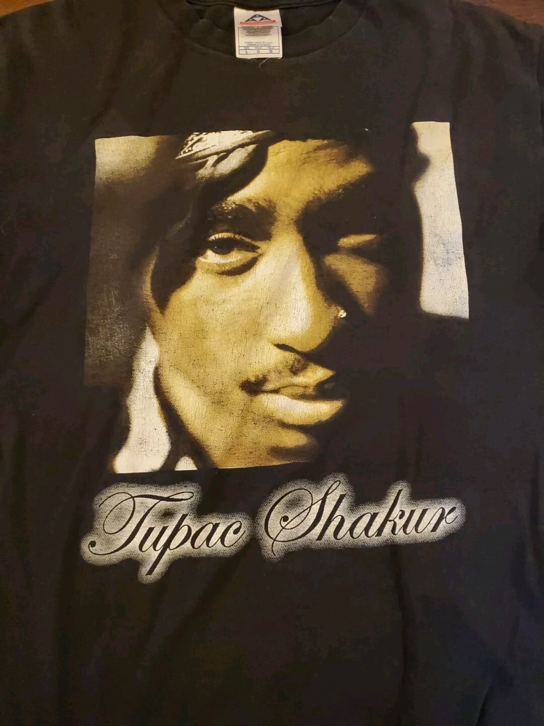 VINTAGE 90'S AAA TAG TUPAC SHAKUR PORTRAIT THUG LIFE T-SHIRT MEN'S SIZE ...