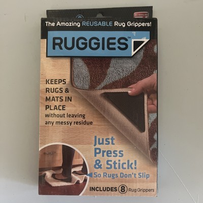 Ruggies Reusable Rug Grippers 8 Pack Stopper Pad Washable Carpet Floor ...