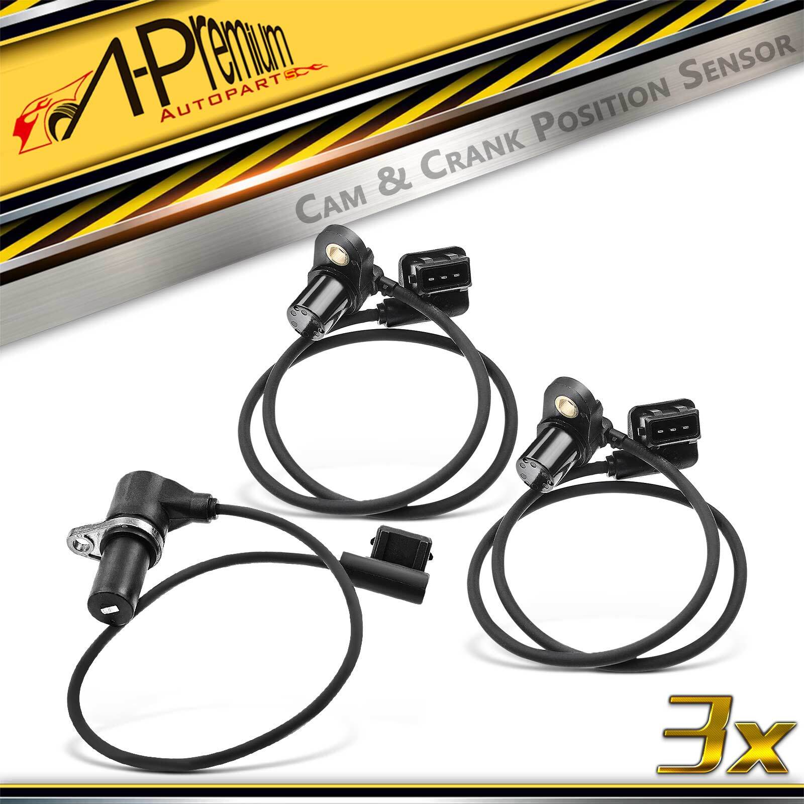 A-Premium 2x Camshaft & Crankshaft Position Sensor for BMW E36 318i ...