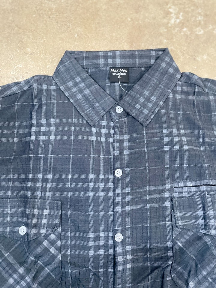 Max Men Collection Men’s Linen Printed Short Sleeve Shirts (XL - 5XL ...