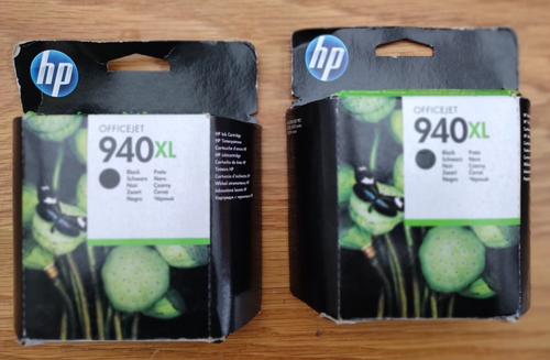 2 x HP 940 XL Black Printer Ink - Expired | eBay UK