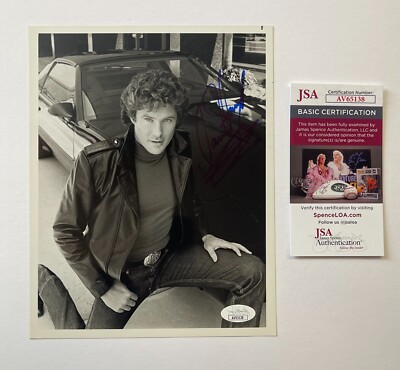 DAVID HASSELHOFF SIGNED AUTOGRAPHED 7X9 PHOTO BAYWATCH KNIGHT RIDER JSA ...