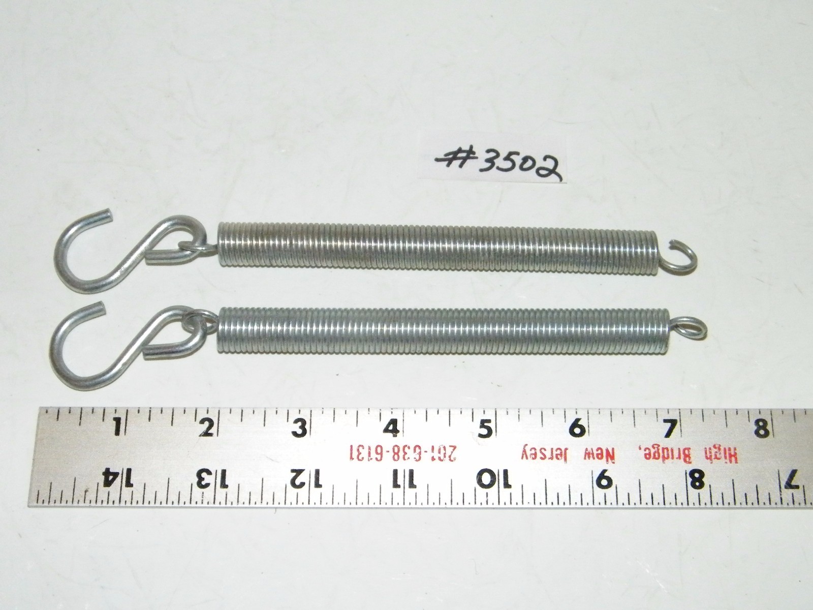 2 Extension Springs With S Hooks 5 15/16" x 1/2" | eBay