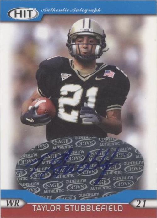2005 SAGE Hit - Autographs Taylor Stubblefield #A21 Blue (AU, RC) for ...