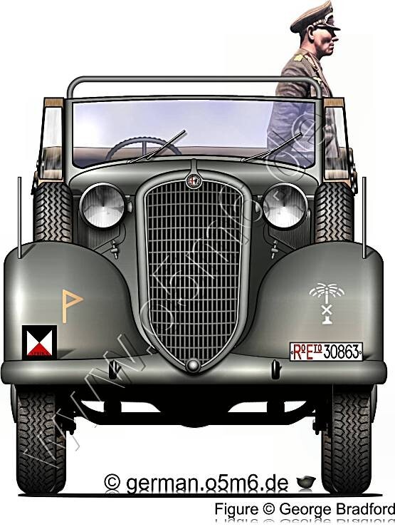 1/72 WW2 Italian/German Alpha-Romeo 6c 2500 Coloniale. Painted Resin ...