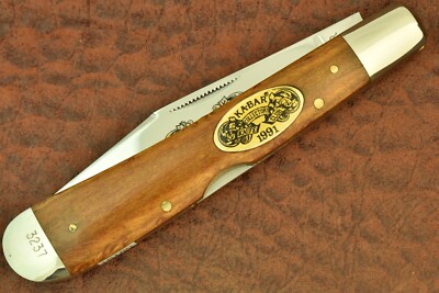 KABAR USA 1991 COLLECTORS CLUB WOOD PIG STICKER LOCKBACK KNIFE CK91 ...