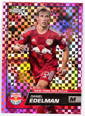 DANIEL EDELMAN - 2023 Topps Chrome MLS Pink X-Fractor #10 New York Red ...
