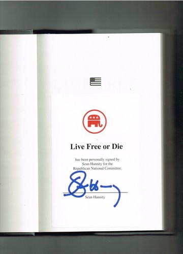 Live Free Or Die by Sean Hannity (2020 Hardcover) Signed Autographed HC ...