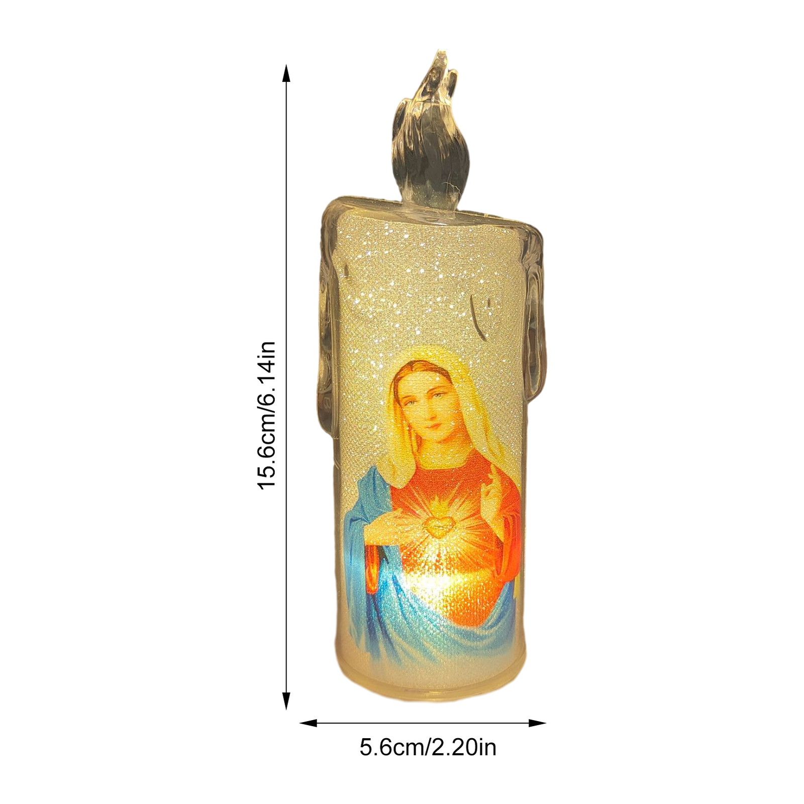 Fake Candles LED Devotion Prayer Candle Light Flickering Electric ...