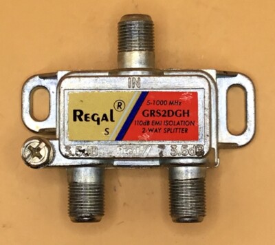 REGAL GRS2DGH 2 WAY HORIZONTAL COAXIAL SPLITTER 5 - 1000 MHz (Lot of 2 ...