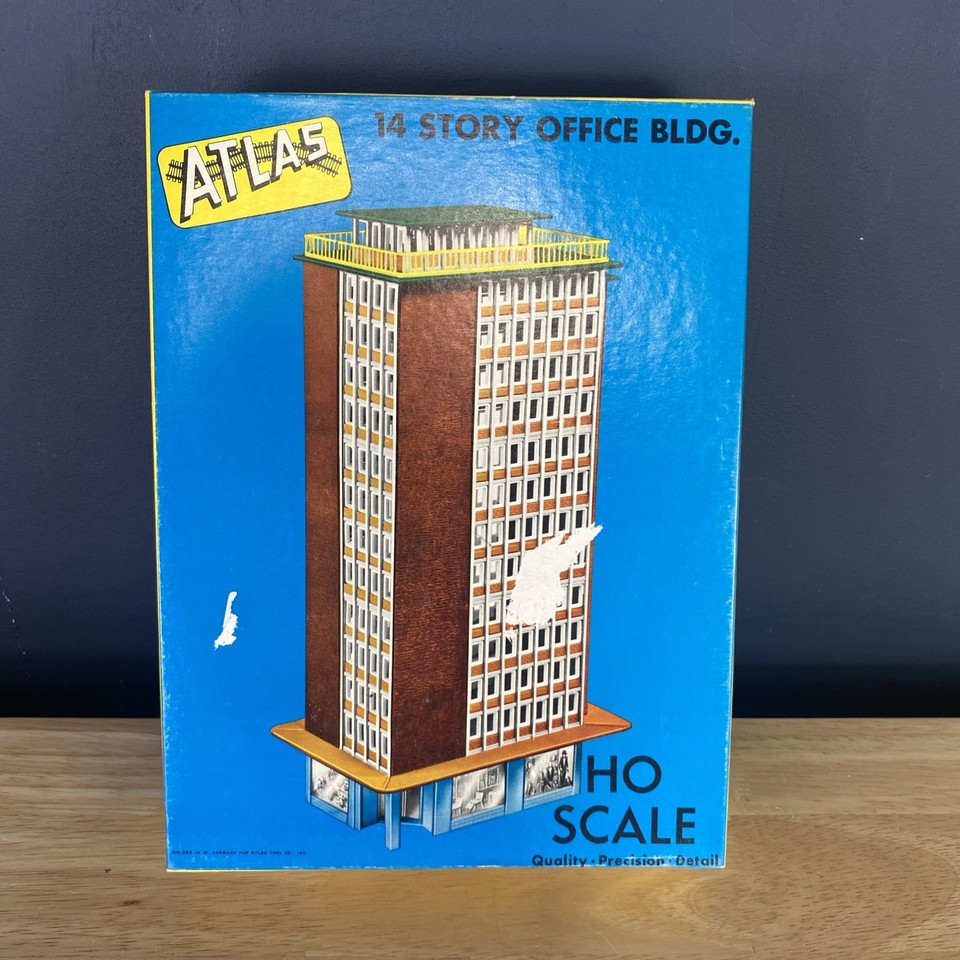 Atlas HO Scale 14 Story Office Building Kit #771-498 Vintage | eBay