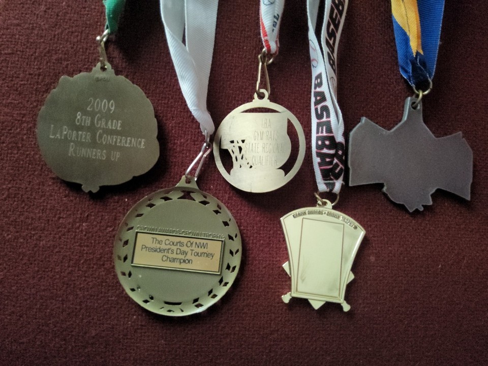 Basketball and baseball metals on ribbons awards | eBay