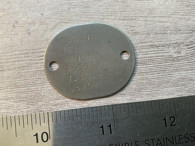 ORIGINAL WWII US MARINE CORPS USMC T-43 DOG TAG | eBay