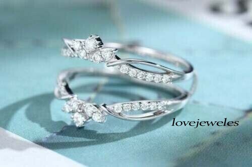Enhancer Wedding Band Ring 2.20CT Round Lab Created Diamond 925 ...
