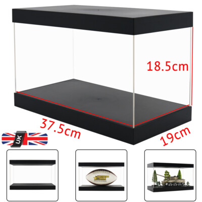 UK 37cm L Acrylic Perspex Plastic Display Case Box Big Self-Install ...