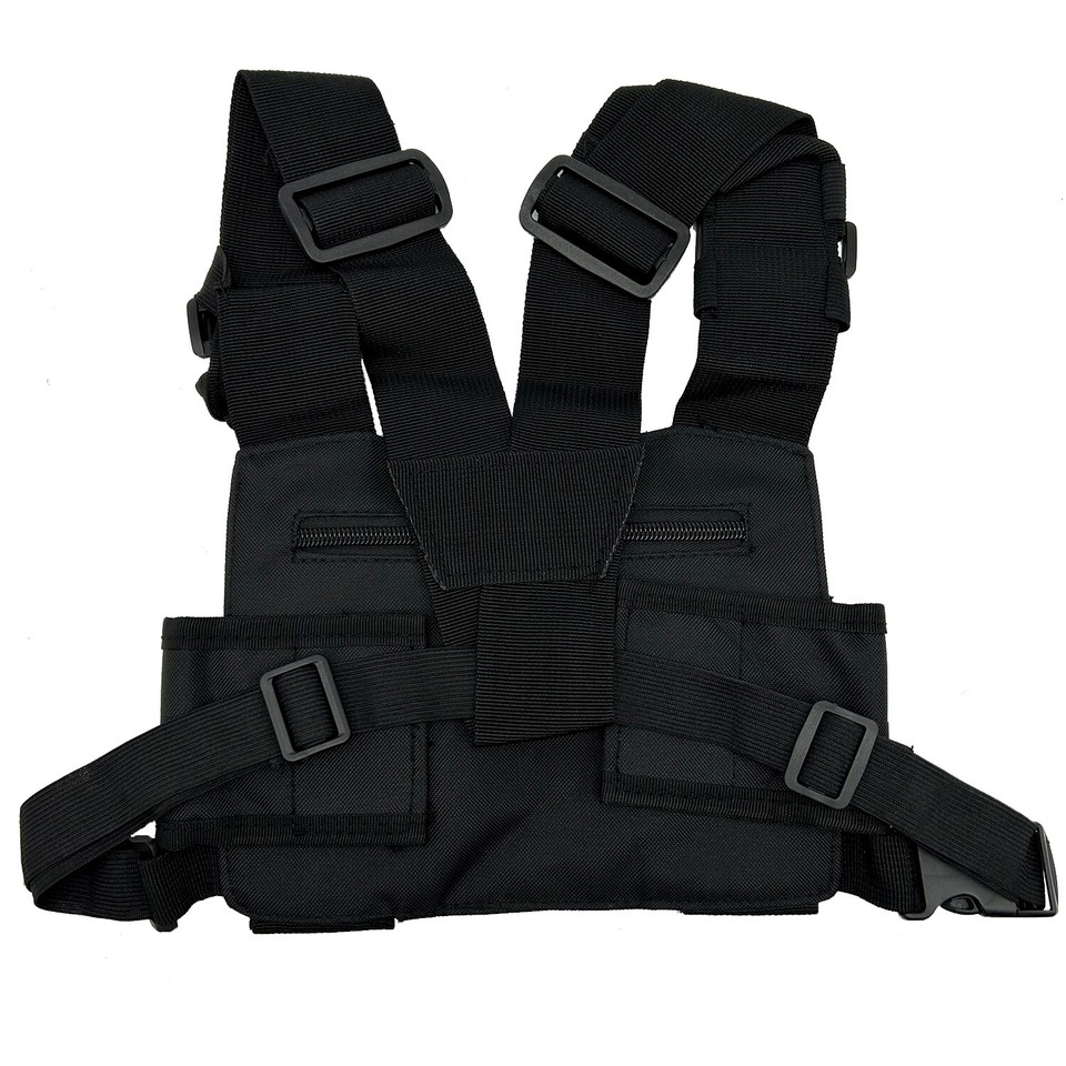 Radio Chest Harness Bag Front Pouch Holster Vest Rig for M Portable ...
